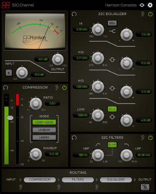 Harrison 32C Channel: plugin de channel strip de una consola de 1975 ... Harrison 32C Channel: plugin de channel strip de una consola de 1975 ...