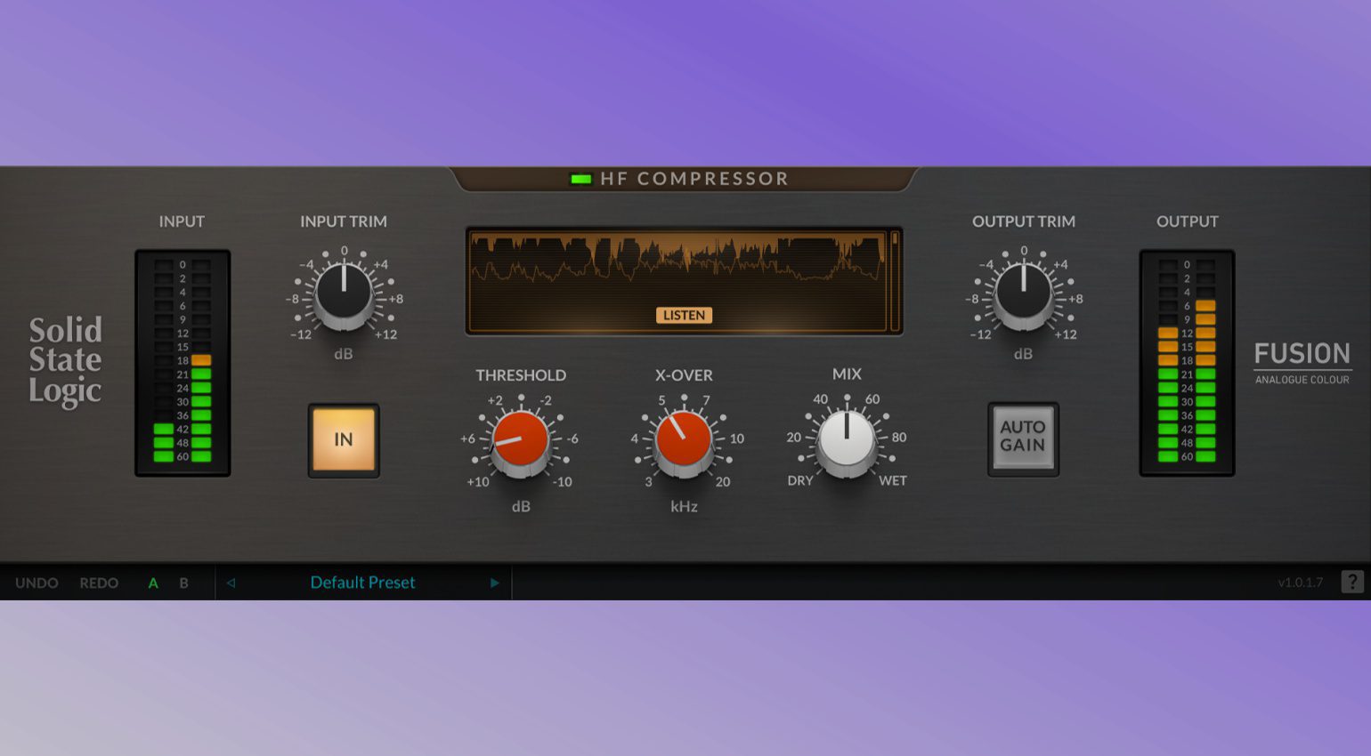 Plug-in SSL Fusion HF Compressor: compresión suave y roll-off de cinta ...